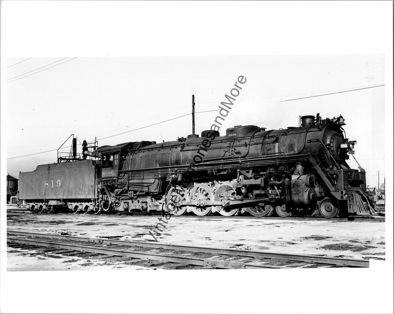 1950 St. Louis Southwestern 819 Steam Locomotive East St. Louis, ILL T4 ...