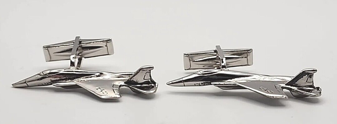 Vtg 1970's Mcdonnell Douglas F-15 Silver Tone Pewter Fighter Jet Cuff ...