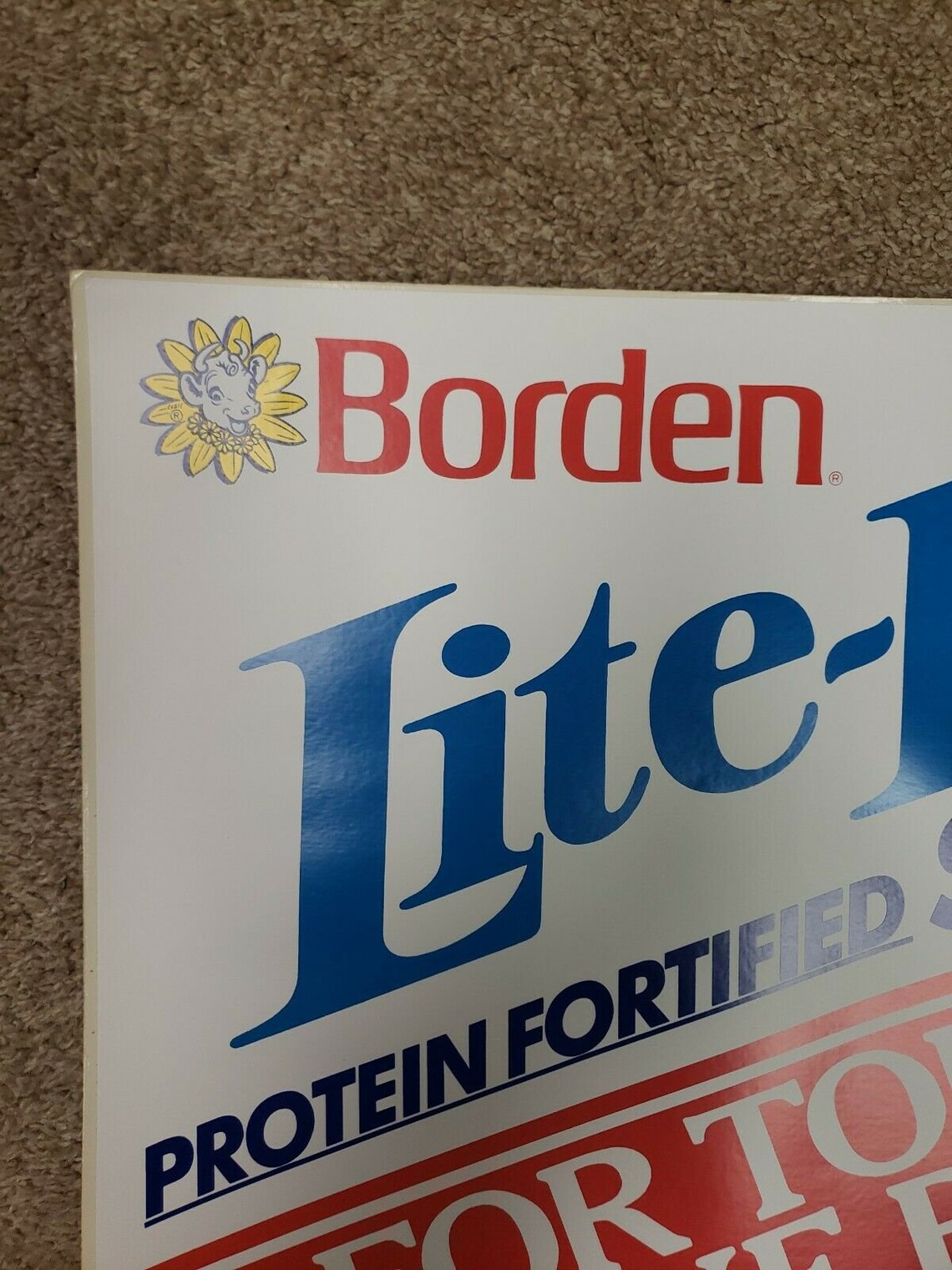 Vintage Borden Skim Milk Sign Decal Display Elsie's Promise NOS WH - Etsy