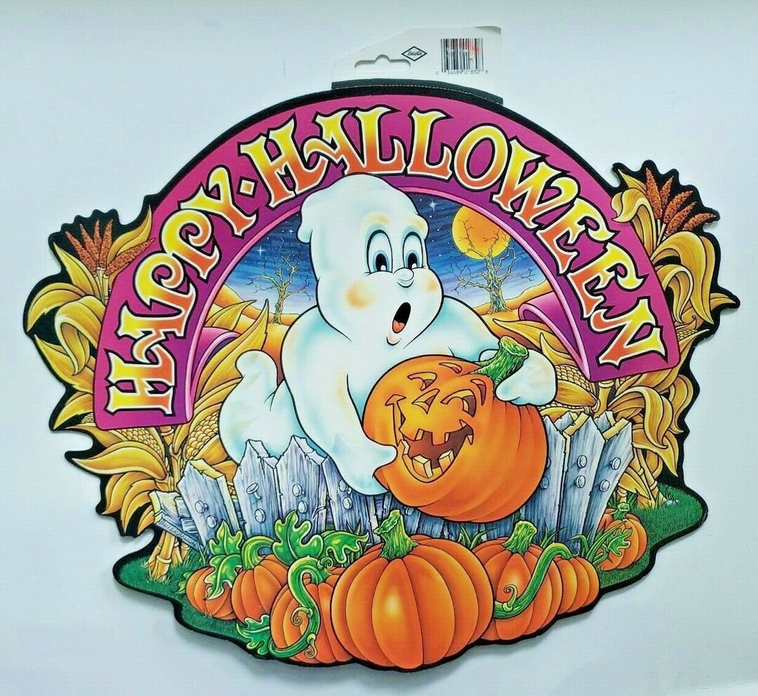 1997 Beistle Halloween Ghost Scene Die Cut Wall Hanging 16in New - Etsy