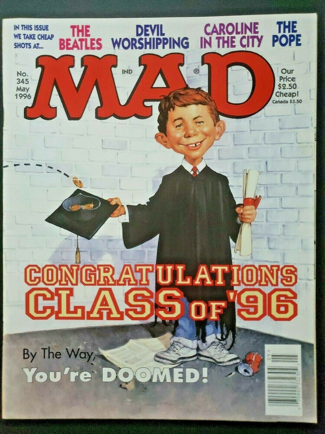 1996 Mad Magazine May 345 Congratulations Class of 1996 You're Doomed ...