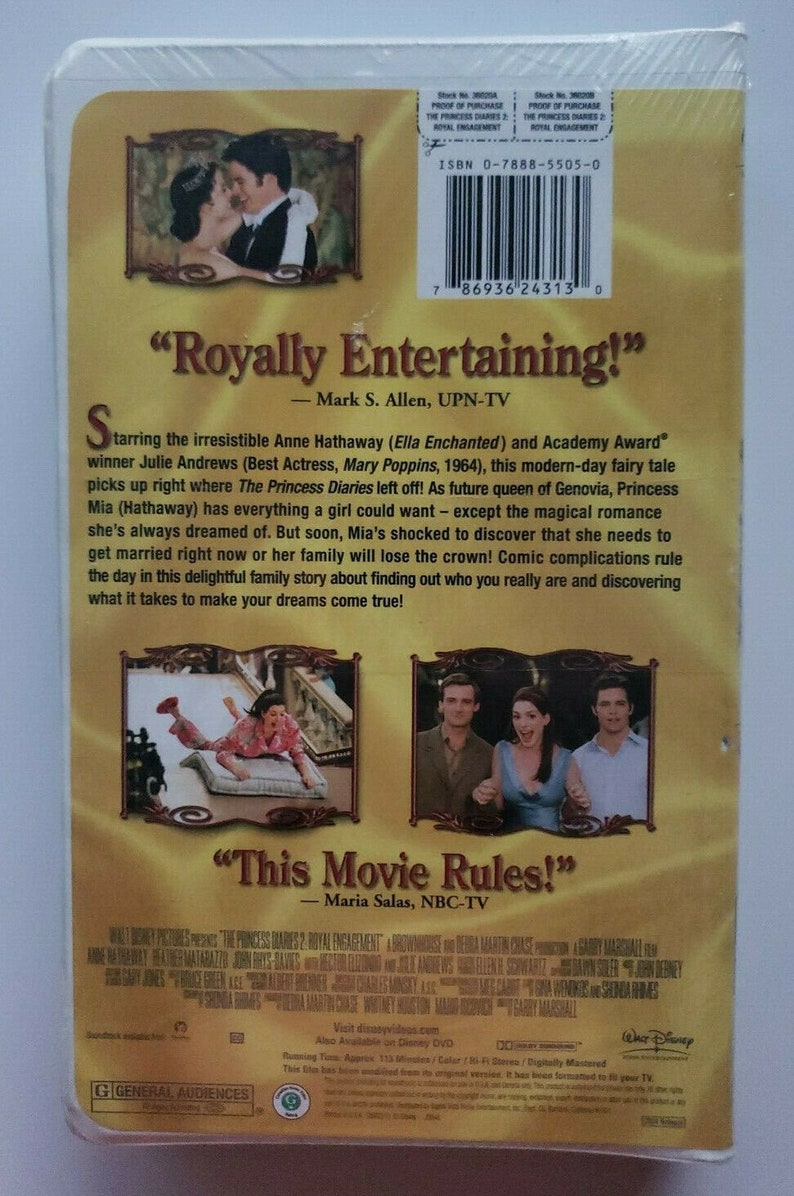 Princess Diaries 2: Royal Engagement vhs 2004 Sealed New - Etsy