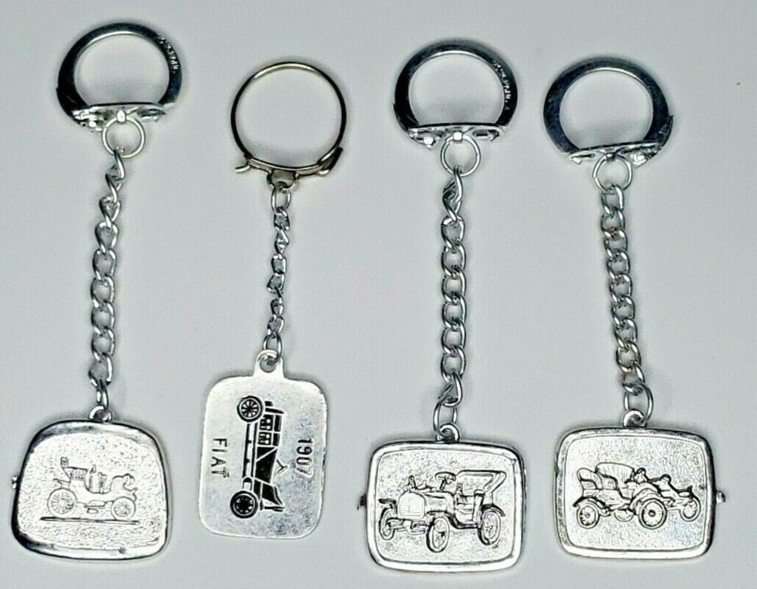 1960's Rare Antique Car Keychains Lot of 4 Vending Charm Hong Kong Nos ...