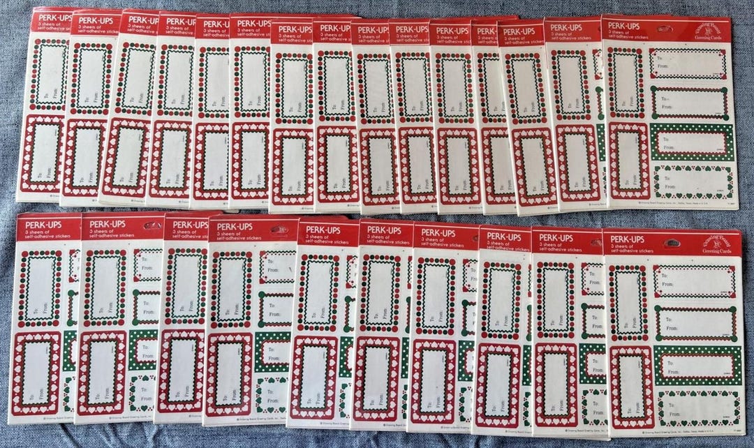 Perk-ups Holiday Label Sticker Sheets Lot of 25 #40 - Etsy