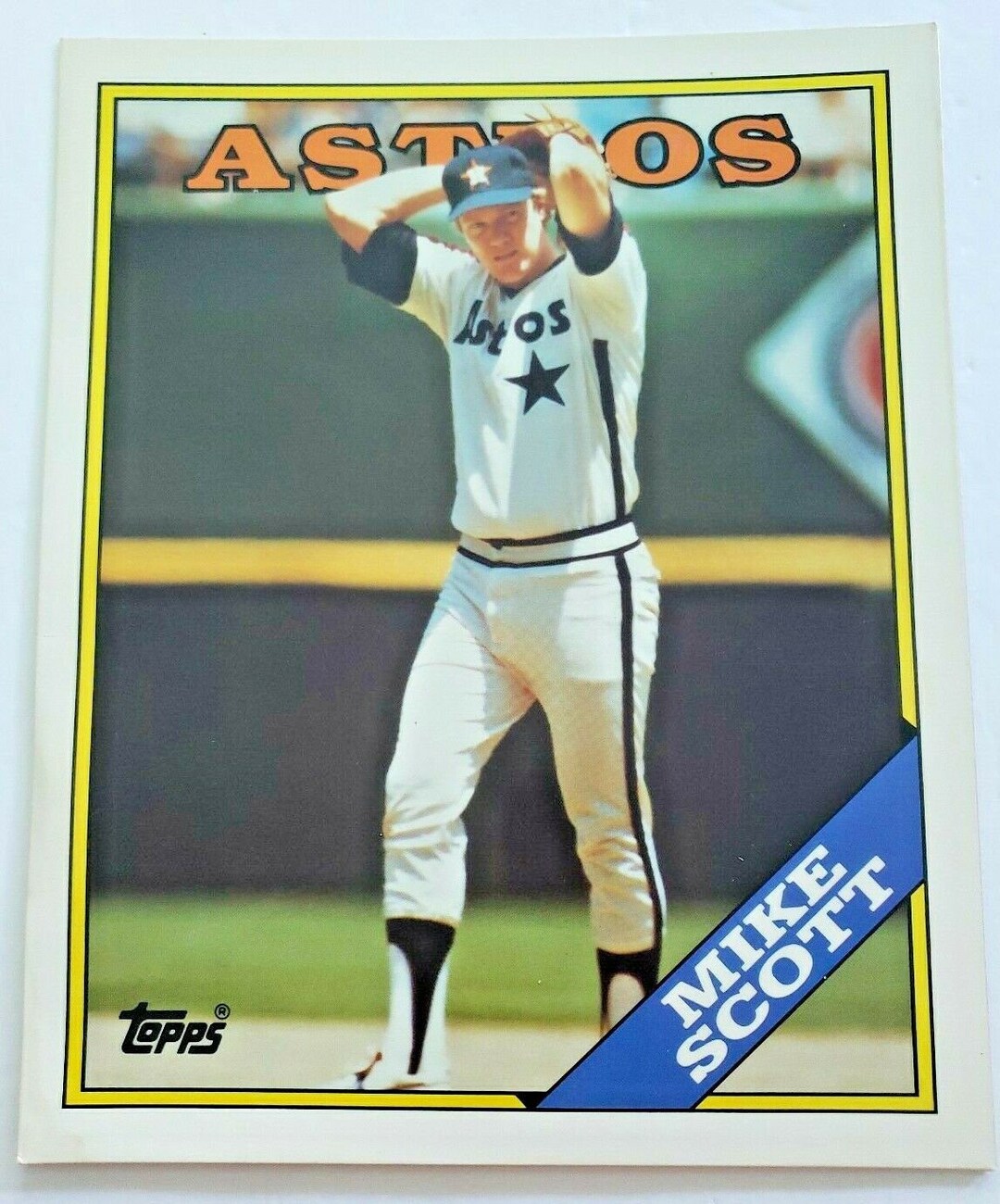 1988 Topps Mike Scott Baseball Duo-tang School Paper Pocket Folder New ...