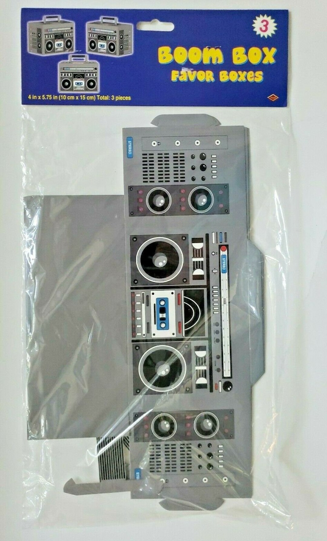 Vtg Beistle 80-90s Boom Box Stand up Themed Party Accessory Festive ...
