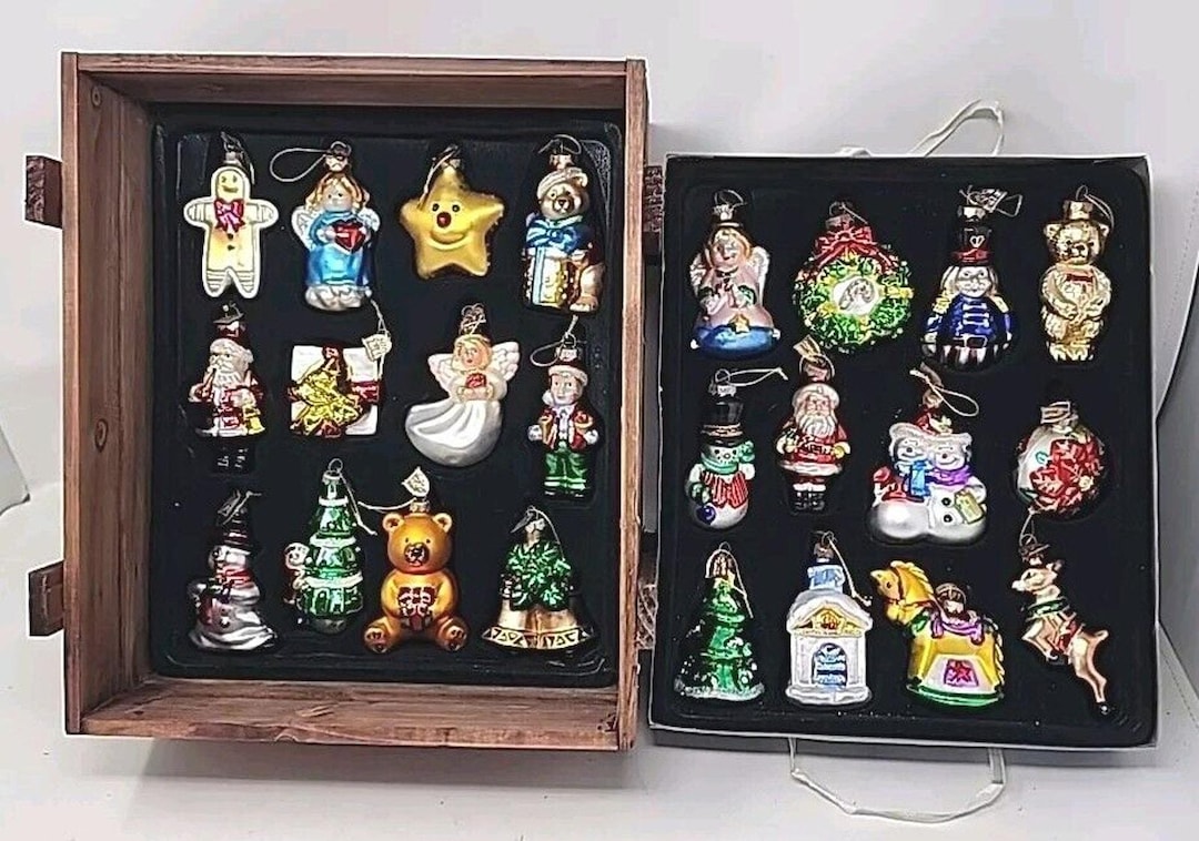 Thomas Pacconi Classic 24 Christmas Blown Glass Ornaments in Crate XTP9 ...
