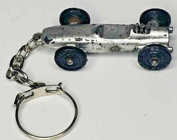 1960's rare race car keychain vintage vending charm n… - Gem