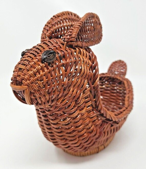 Vintage avon wicker menagerie hare rabbit bunny baske… - Gem