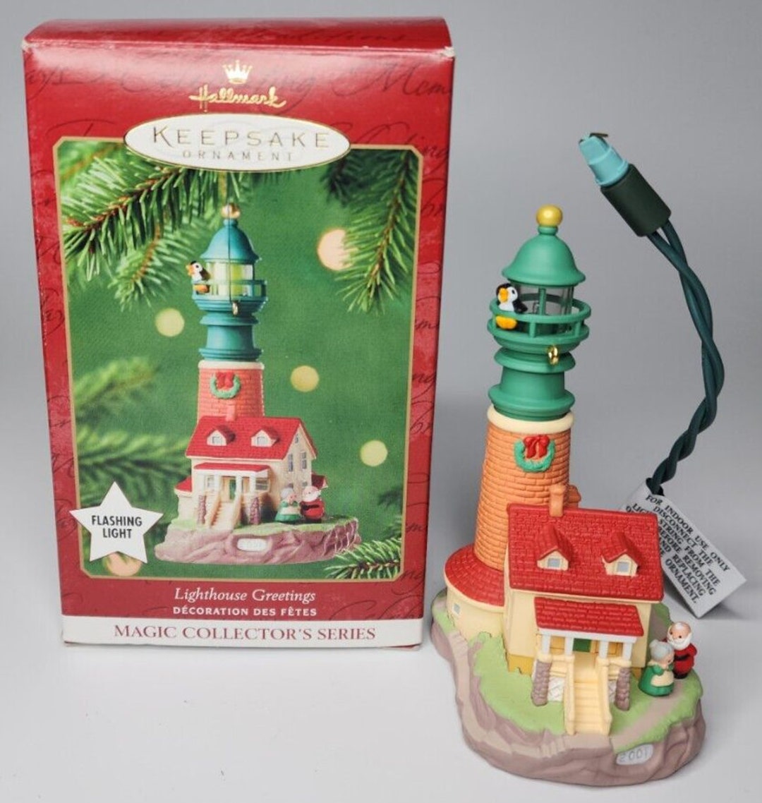 2001 Hallmark Lighthouse Greetings Ornament Sku U124 - Etsy