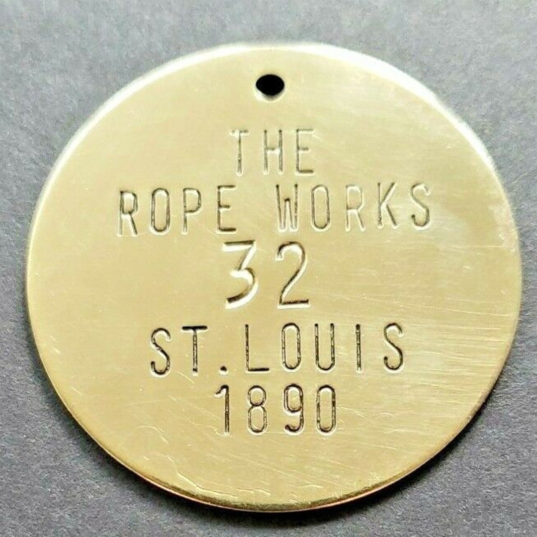 Antique Rare 1890 the Rope Works St Louis Manufacturing Tag - Etsy