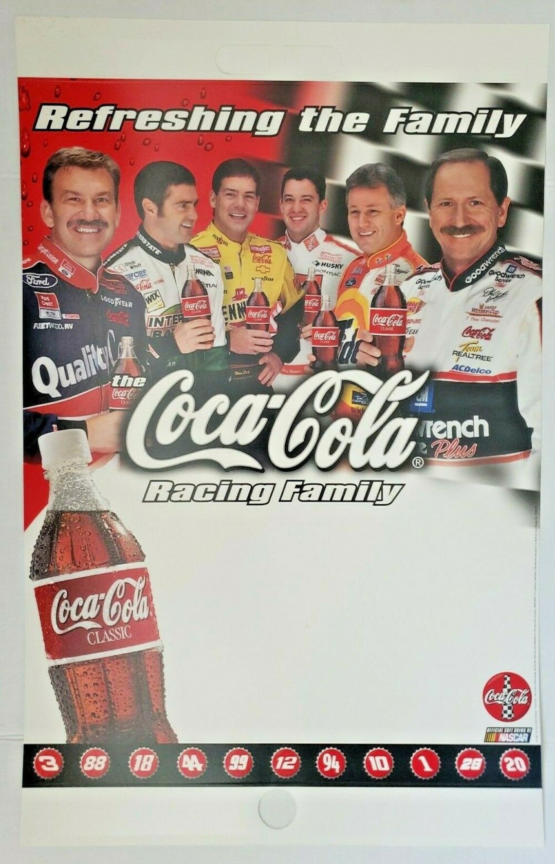 1999 Coca-cola Racing Family Store Cardboard Display Sign Rare - Etsy