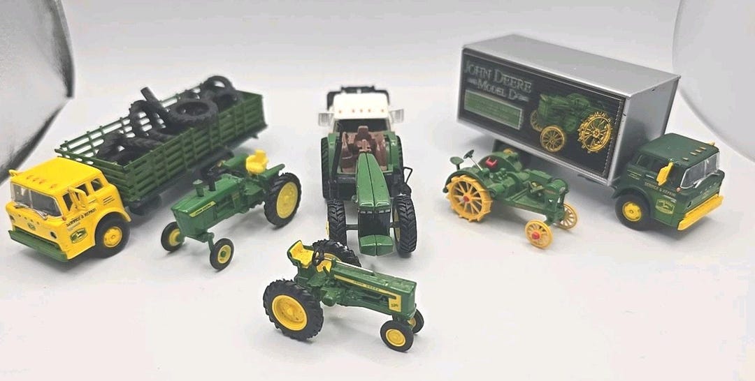 Vintage ERTL John Deere HO Scale Tractor & Trucks Lot of 7 U105-A - Etsy