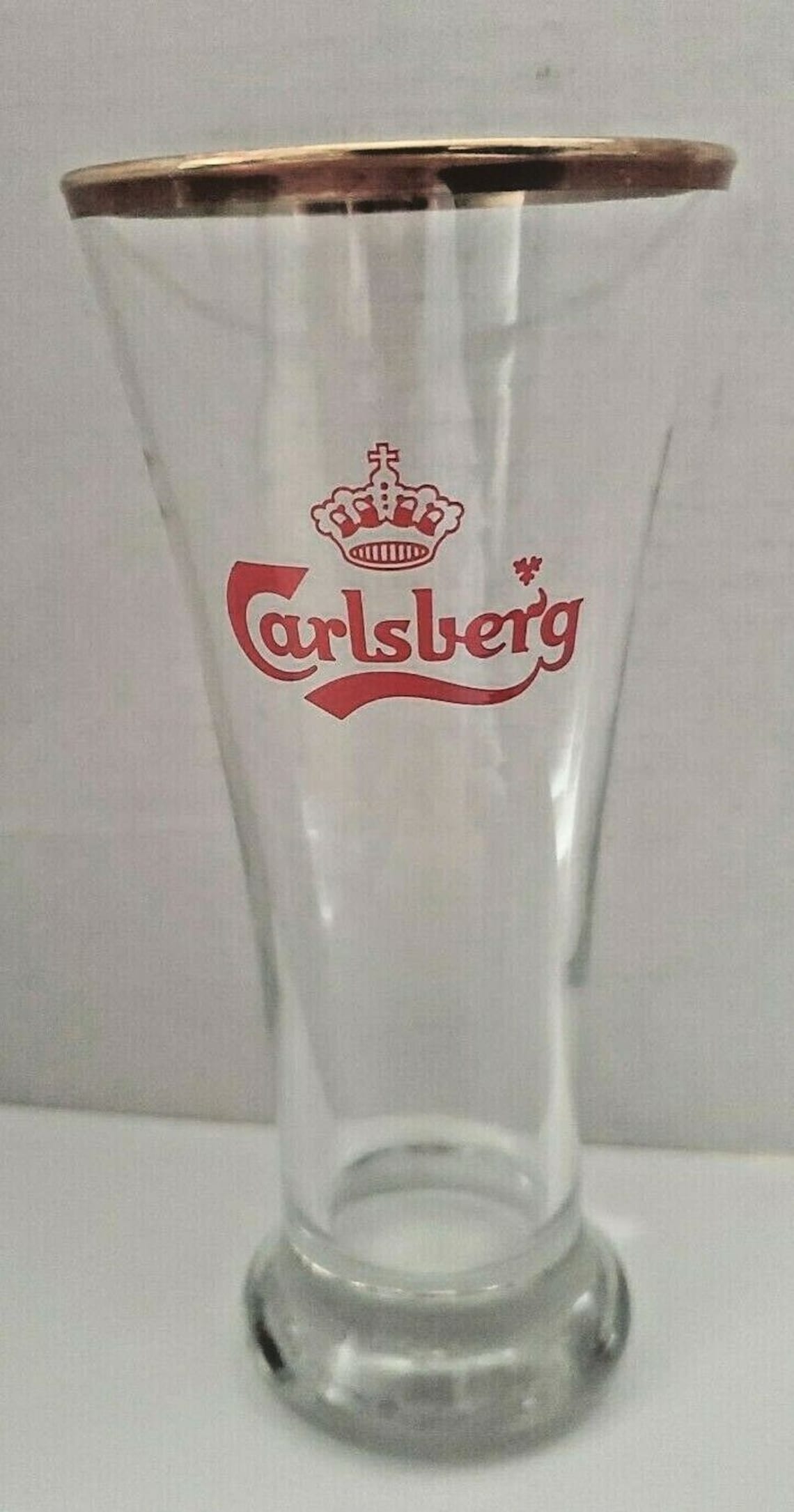 Vintage 1960's Carlsberg Beer Red Crown Logo Gold Rimmed | Etsy