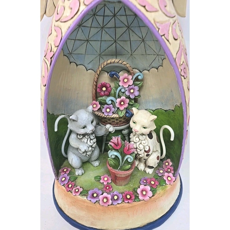 Jim Shore Heartwood Creek Garden Abt 20" Angel W Cats 2007 #4011483 ...