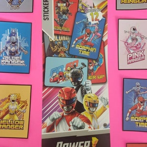 Retro Power Ranger 12 Stickers With Vending Display Sign New - Etsy