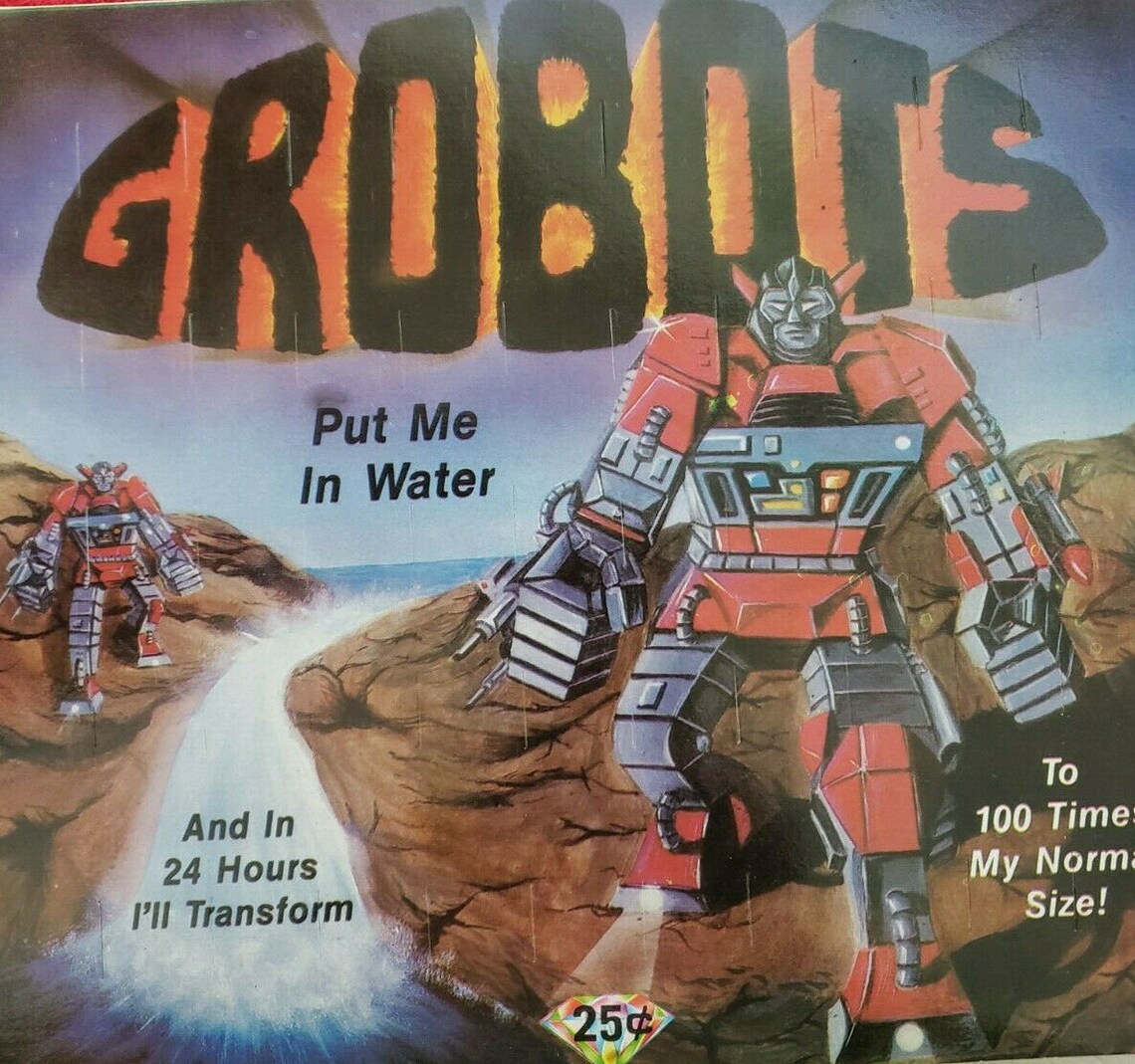 Vintage Transforming Gro-bot Vending Charm Toy New Old Stock - Etsy UK