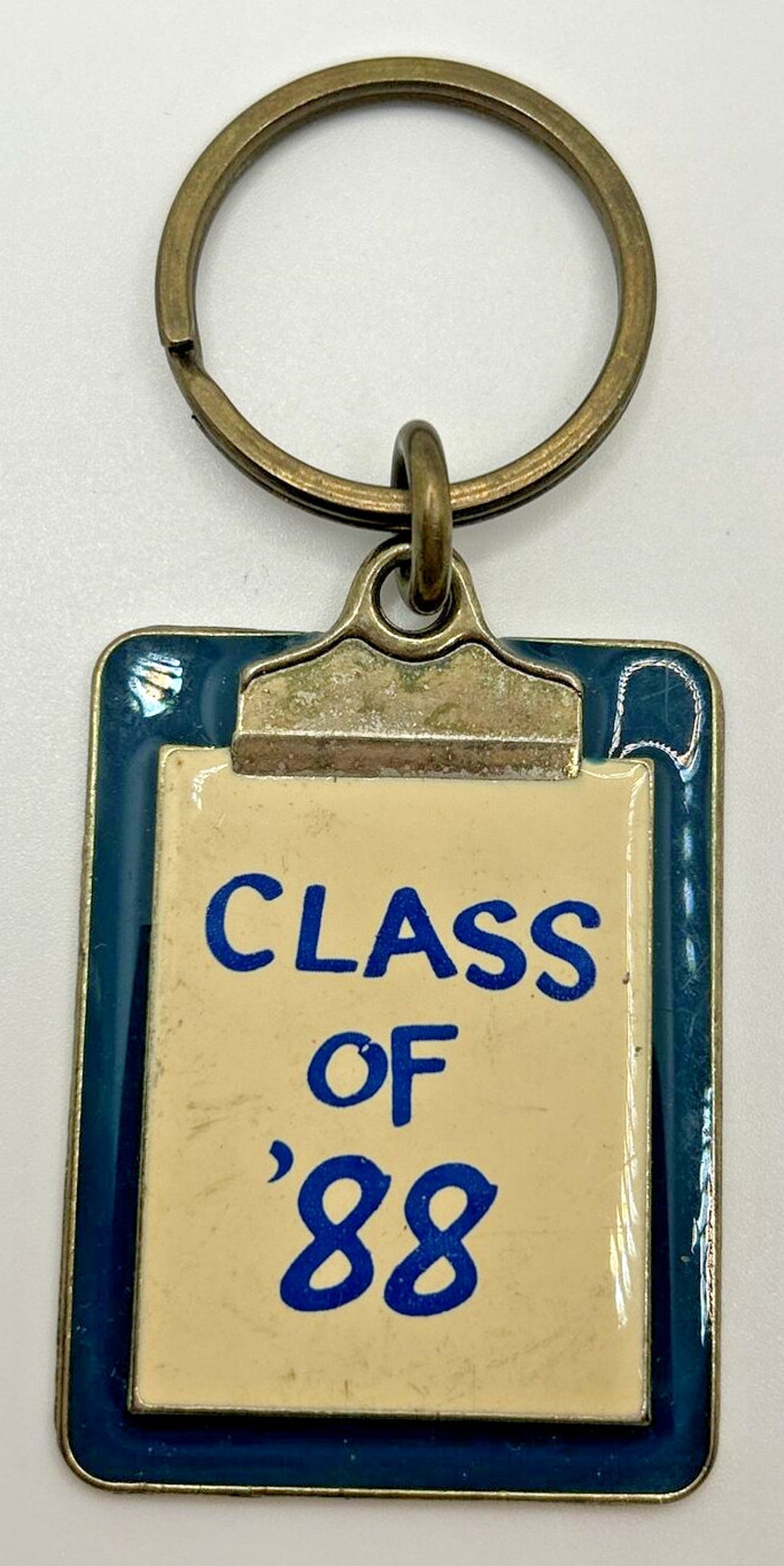 Vintage Class of '88 Teal Clipboard Style Keychain SKU B-15 - Etsy