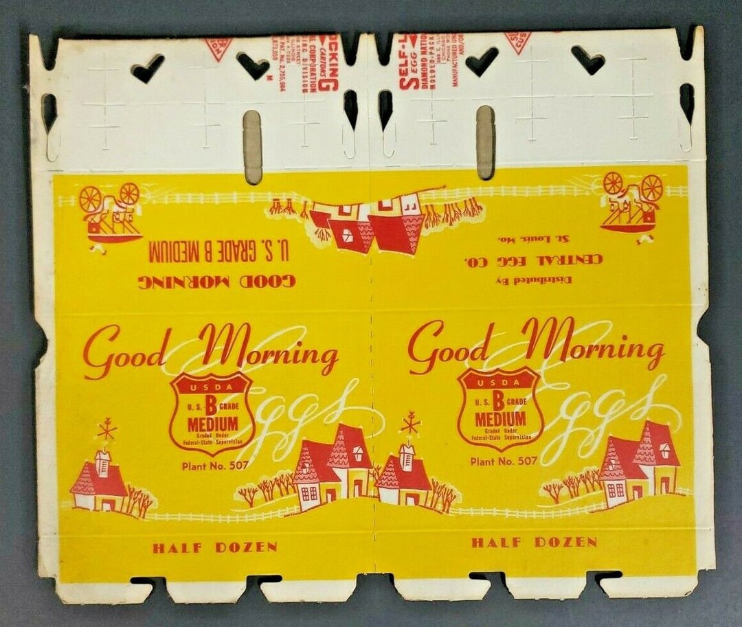 Central Egg Co Good Morning Farm Scene Carton Box St Louis Mo - Etsy