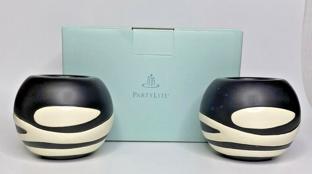 Vintage Retired Partylite African Inspiration Candle Holder Pair ...