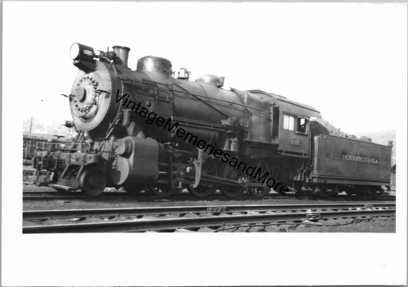 Vintage Pennsylvania Railroad 1280 Steam Locomotive 3.5 X 7 Real Photo ...