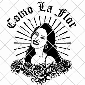 Selena Como La Flor SVG With Roses and Sun Rays / Selena - Etsy