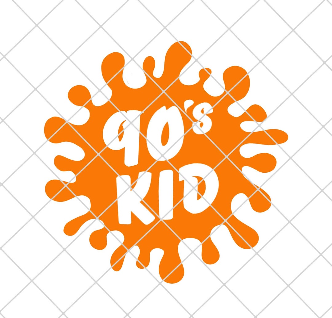 90's KID PNG SVG / 90's Kid / Nick Digital Download / Orange Splat ...
