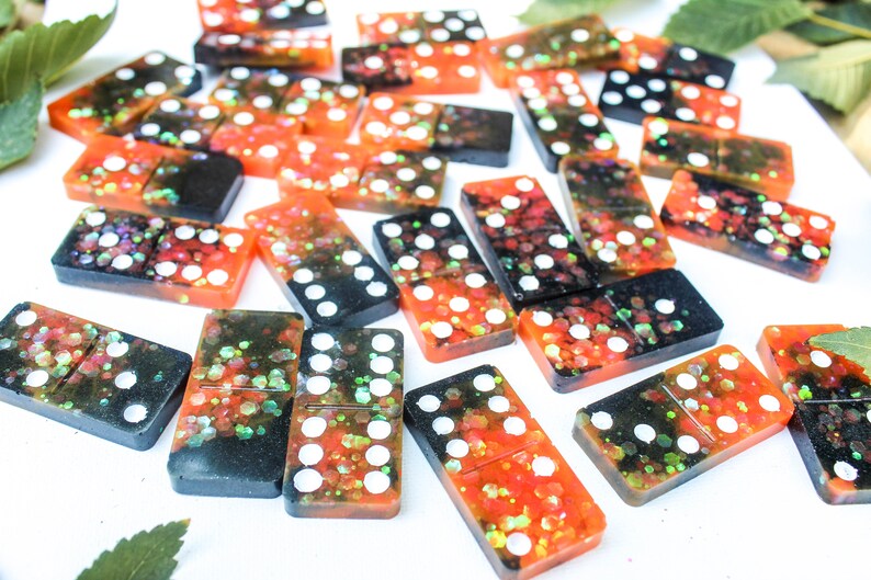 Resin Domino Set / Halloween Theme | Etsy