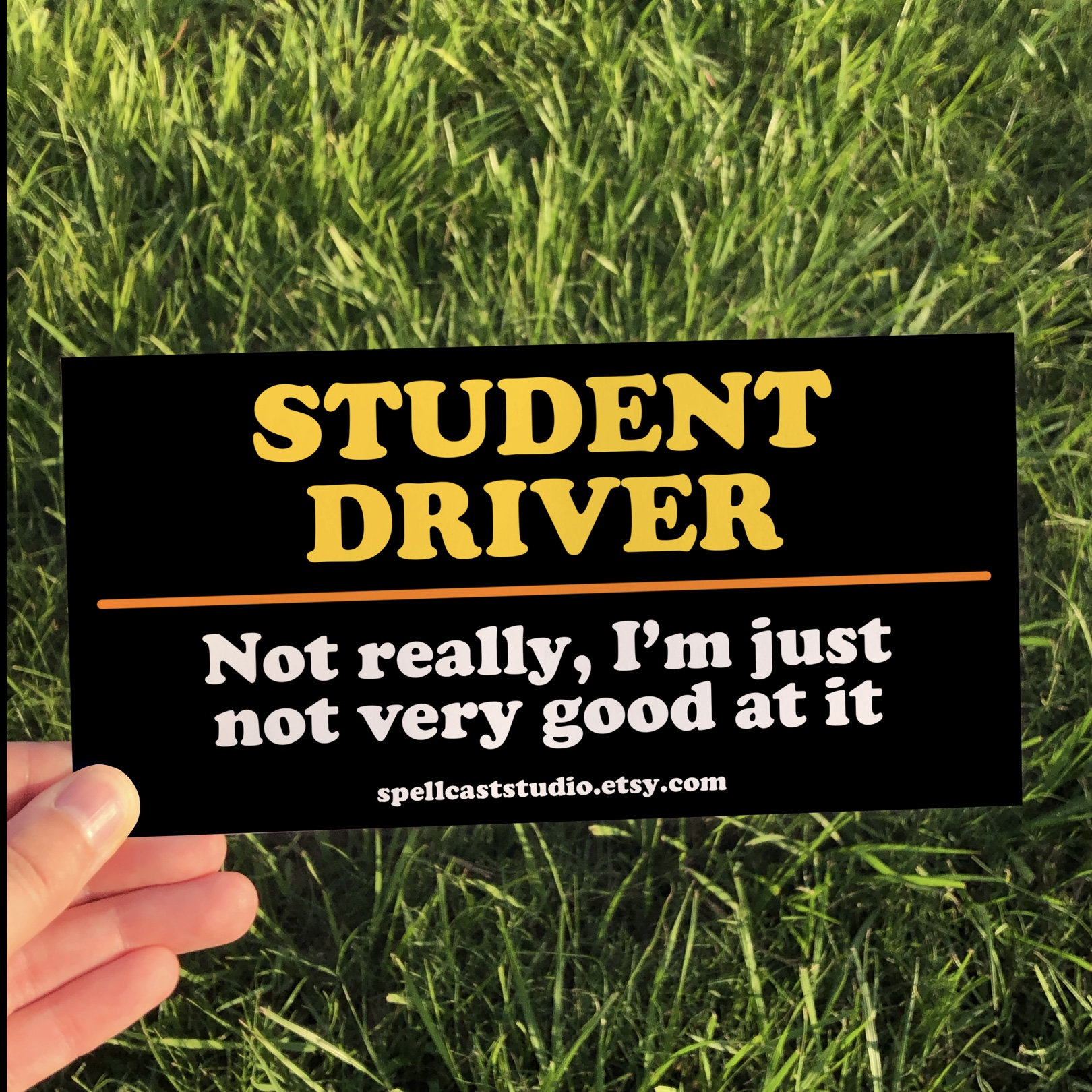 Student Driver Funny Ironic Bumper Sticker for Gen Z Gift for | Etsy