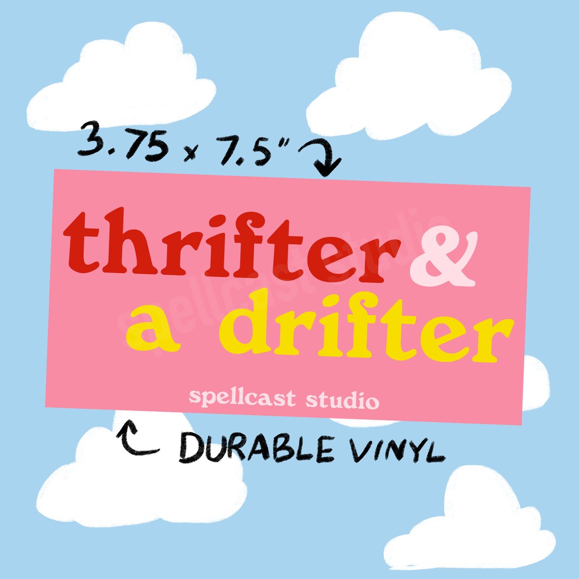 Thrifting Gen Z Bumper Sticker Thrifter and Drifter Vinyl - Etsy