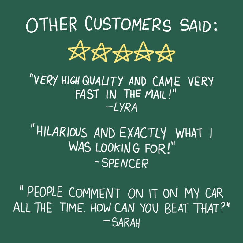 Hello My Name is Car Gen Z Bumper Sticker Weird Vinyl Sticker - Etsy