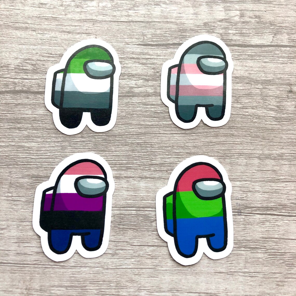 Pride flag Among Us handmade lgbtq queer gay lesbian bi | Etsy