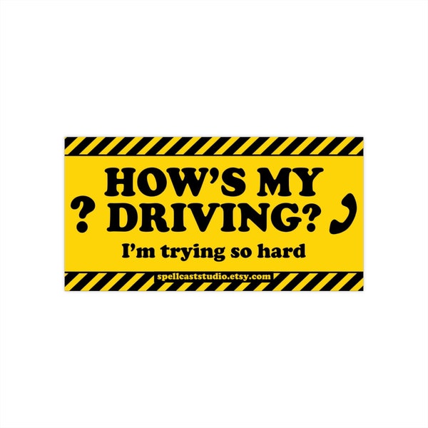 Hows My Driving Sticker - Etsy