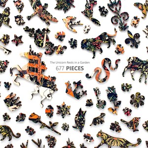 Unicorn Rests Jigsaw Puzzle for Adults | Unicorn Tapistries Artwork ...