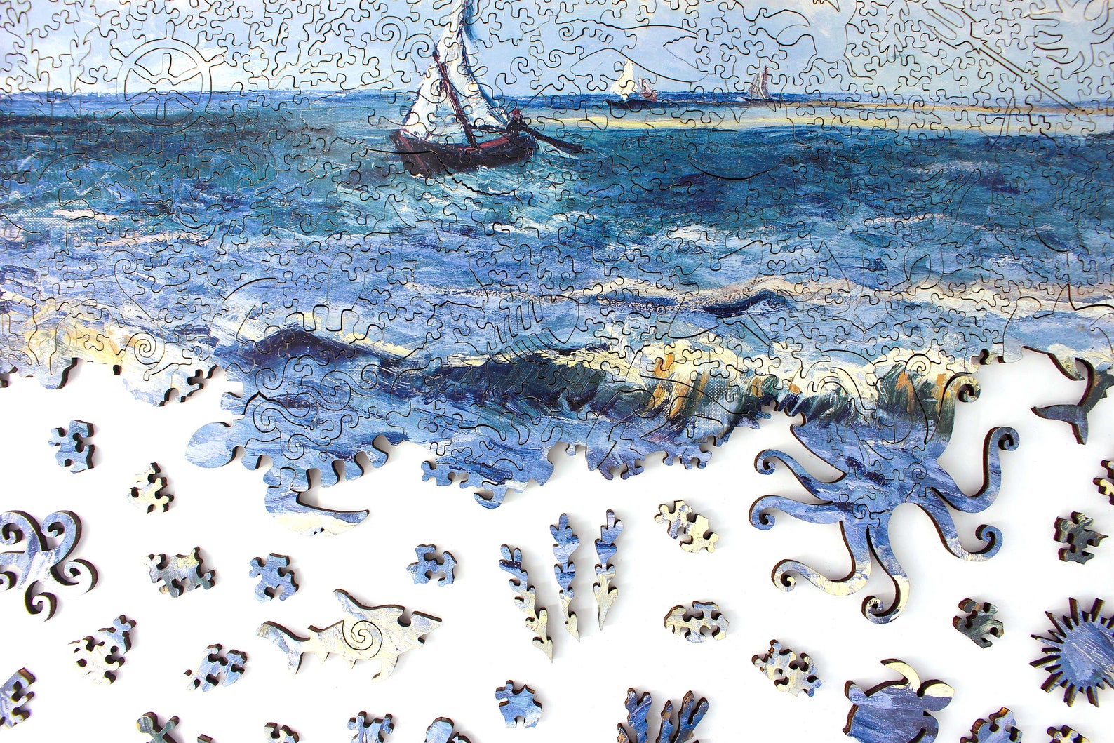 Seascape Jigsaw Puzzle for Adults Vincent Van Gogh Dutch | Etsy