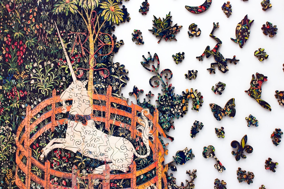 Unicorn Rests Jigsaw Puzzle for Adults | Unicorn Tapistries Artwork ...
