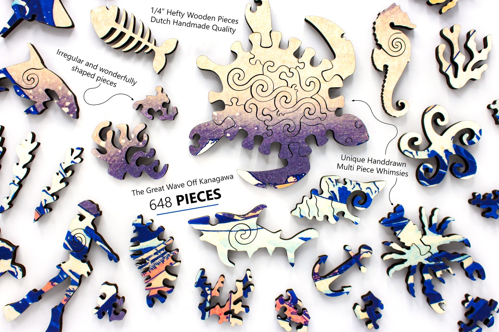 The Great Wave off Kanagawa Jigsaw Puzzle for Adults Hokusai - Etsy