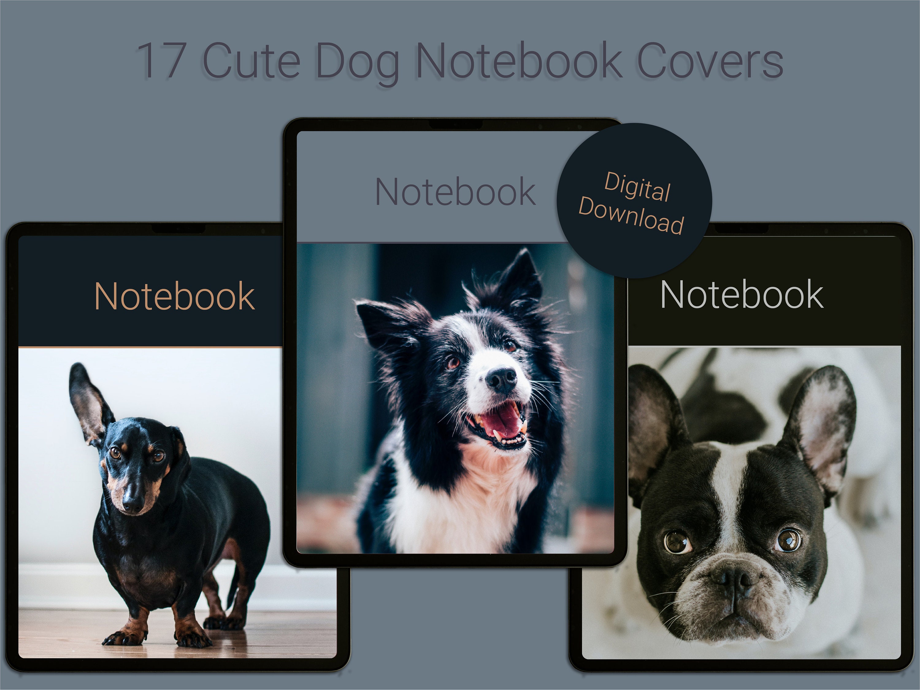 17 Cute Dog Notebook Covers | Bujo, Planner, Goodnotes, Notability, PDF ...