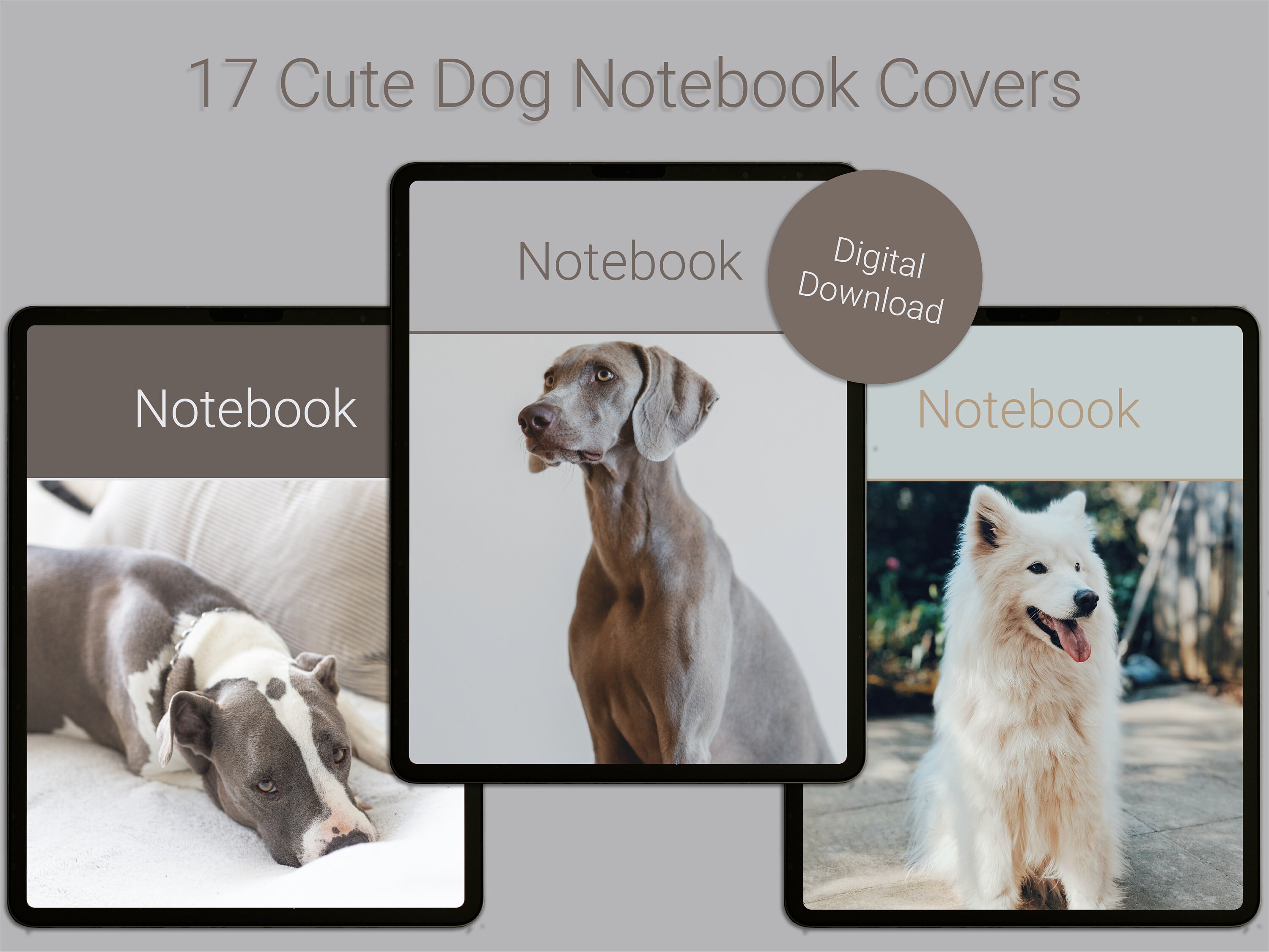 17 Cute Dog Notebook Covers | Bujo, Planner, Goodnotes, Notability, PDF ...