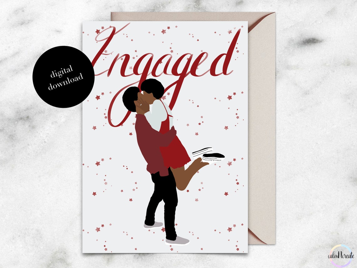 Downloadable Personalized Customizable Digital Engagement Card - Etsy