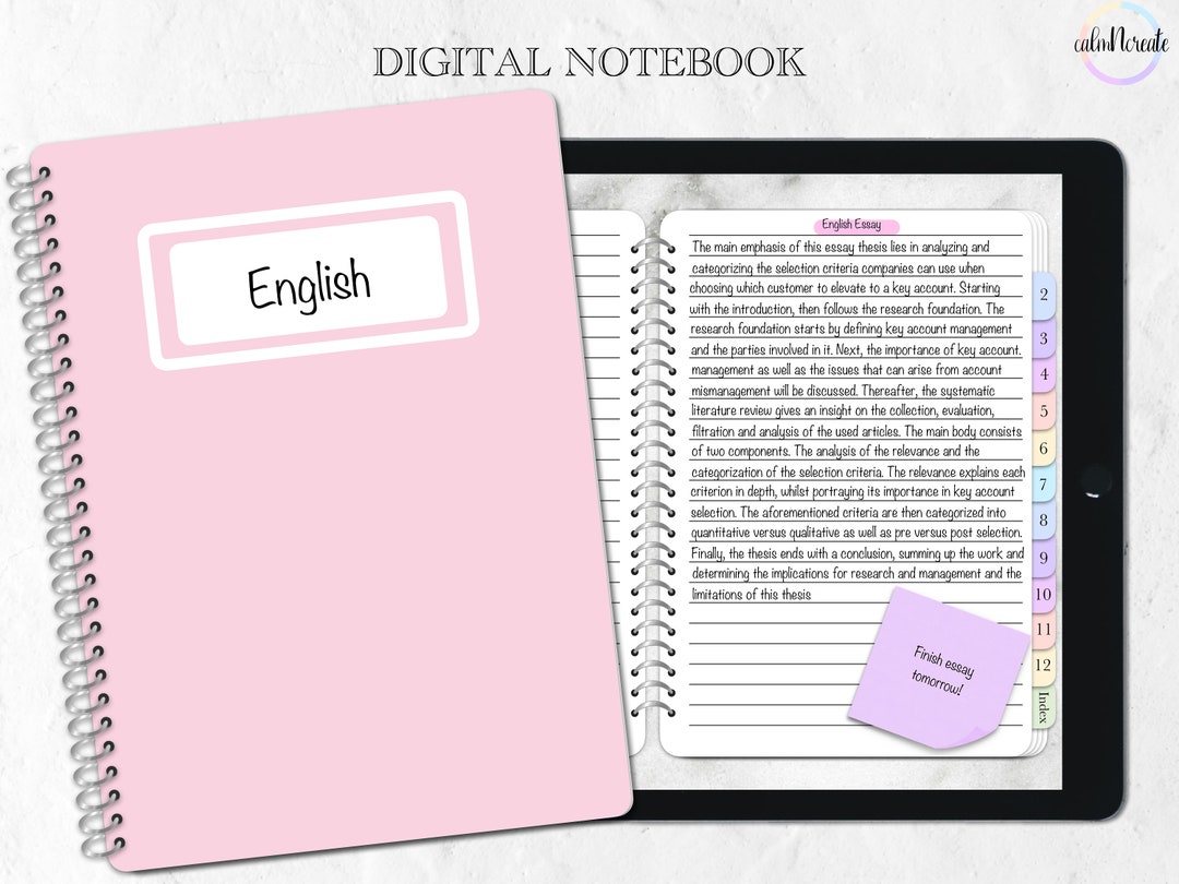 Digital Pastel Notebook With Marble Background Bujo, Planner, Goodnotes ...