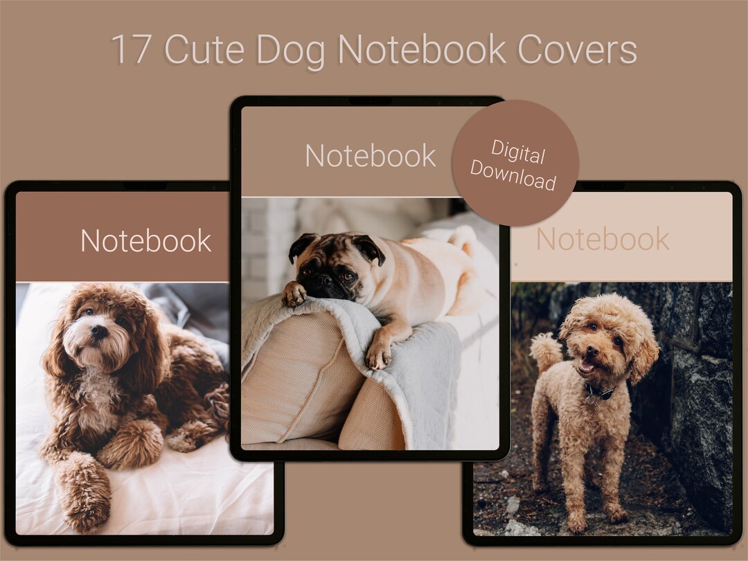 17 Cute Dog Notebook Covers | Bujo, Planner, Goodnotes, Notability, PDF ...