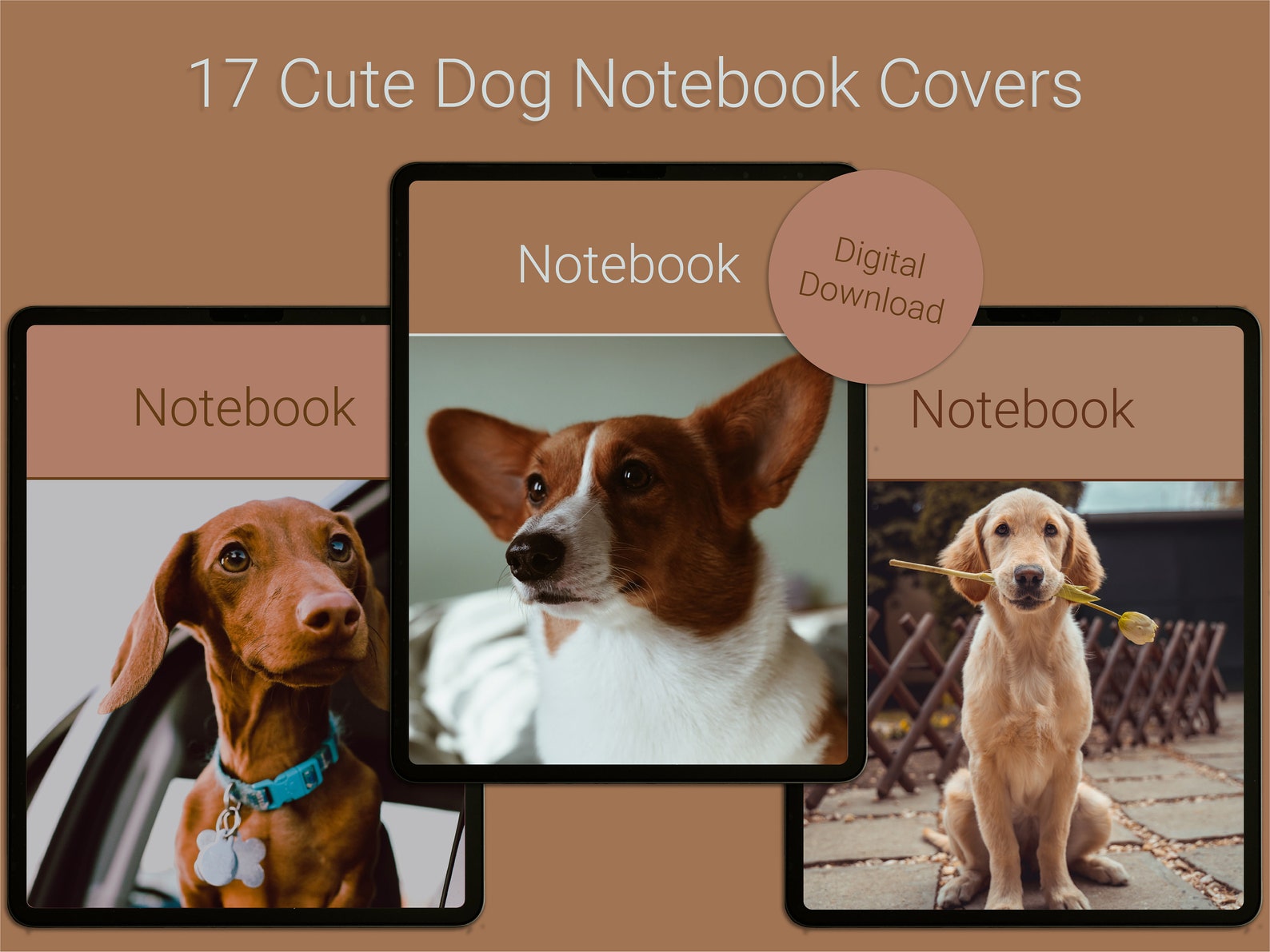 17 Cute Dog Notebook Covers | Bujo, Planner, Goodnotes, Notability, PDF ...