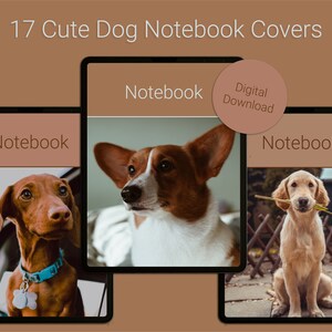 17 Cute Dog Notebook Covers | Bujo, Planner, Goodnotes, Notability, PDF ...
