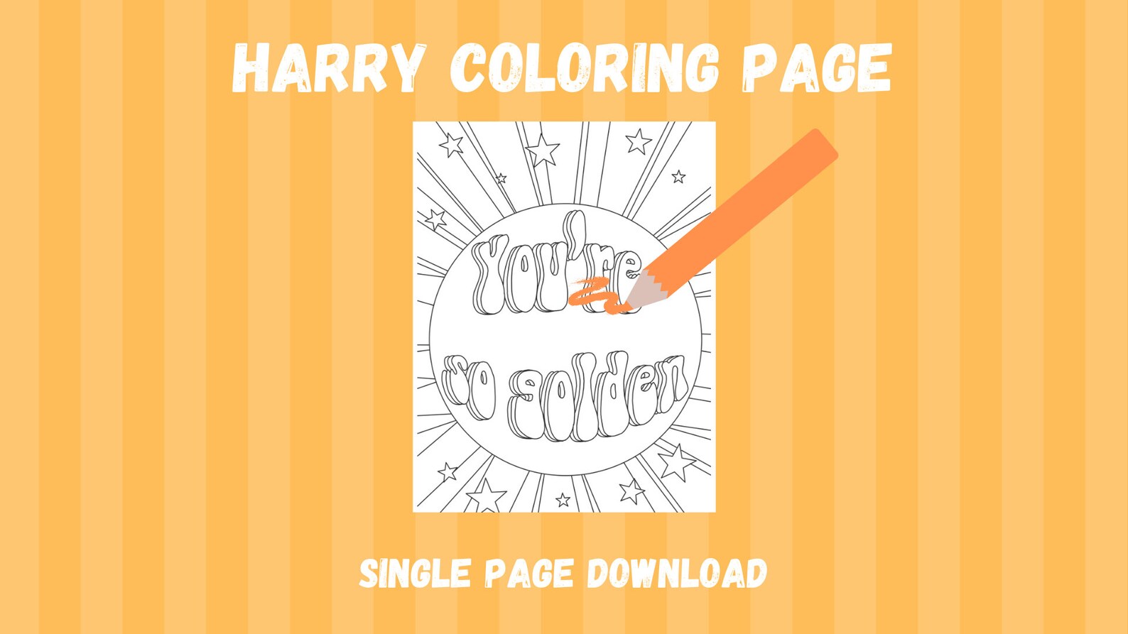 Printable HS Coloring Page Golden - Etsy