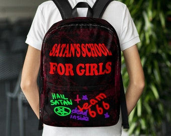 Satanic Symbols Backpack Hail Satan While You Wear This Goth - Etsy