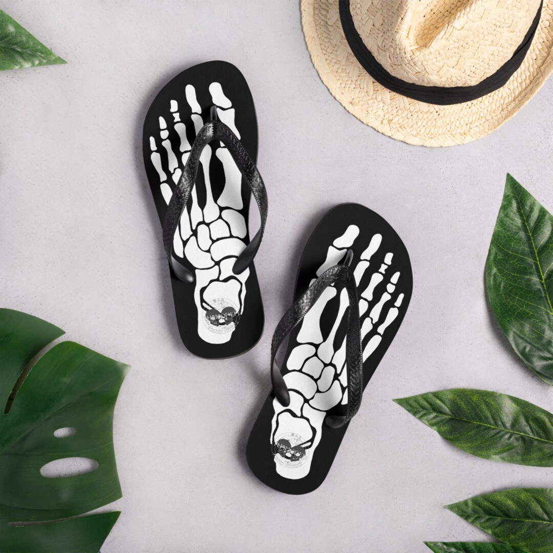 Goth Flip Flops, Skeleton Shoes, Witch Sandals, Punk Flip Flops, Goth ...