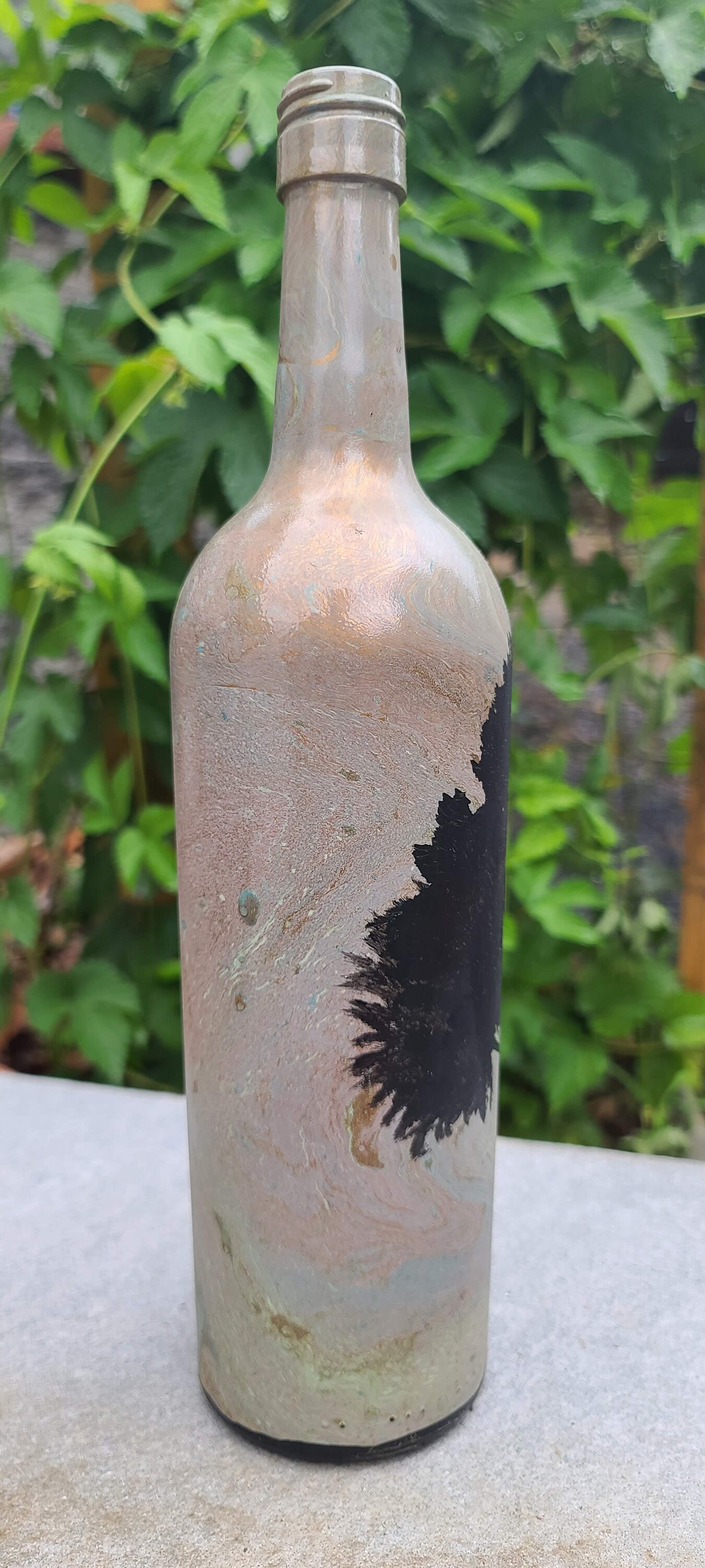 Hand Painted Bottle olive Tree at Sunset - Etsy