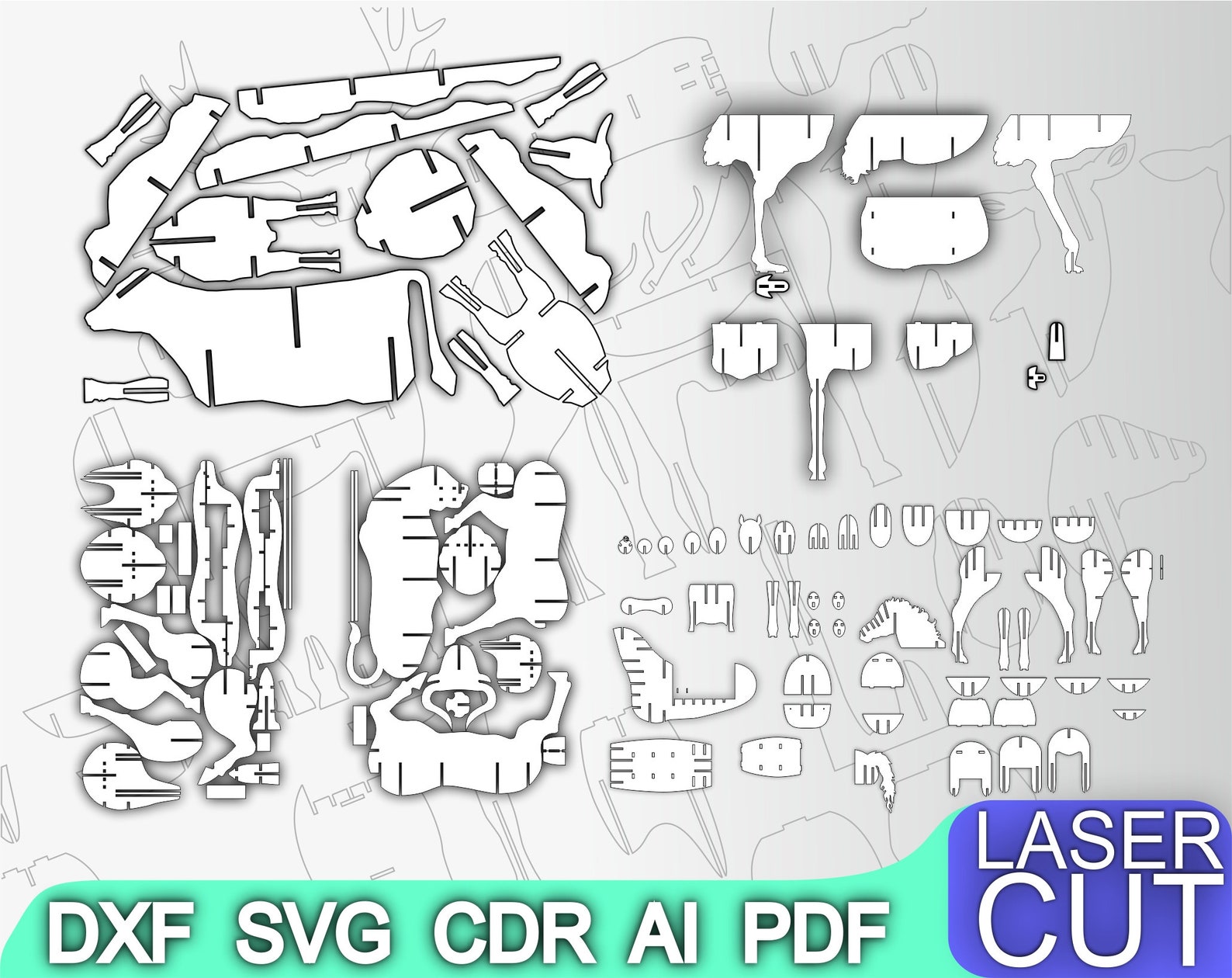 12 Shelf Dxf Plan Laser Cutting File Home Decor Interior - Etsy