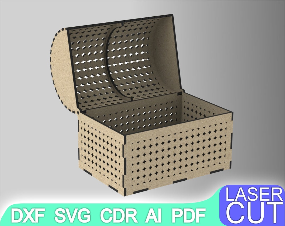 Laser Cut Box. Laser Cut Files SVG, DXF, CDR Vector Plans, Laser File ...